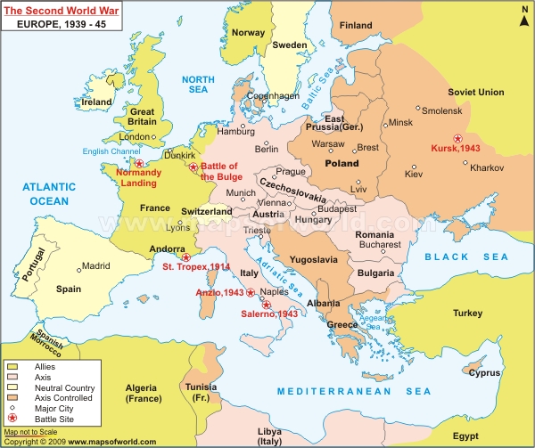 Map Of Europe Wwii Map Of Europe Wwii